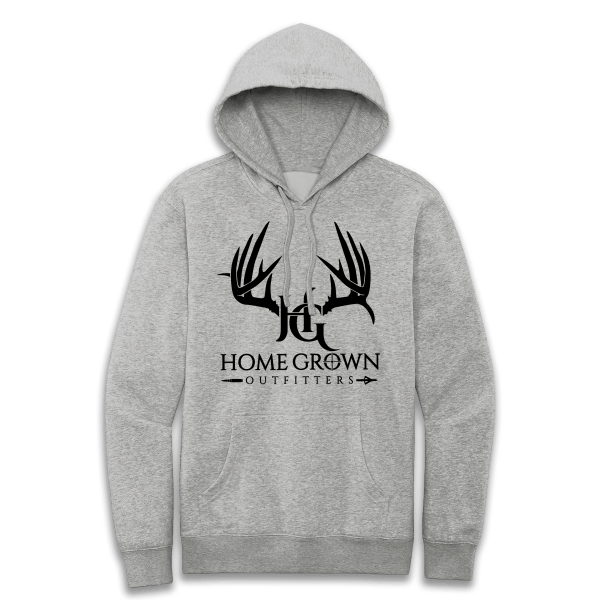 HGO Grey Extra Comfort Hoodie with Black logo – HomeGrown Outfitters